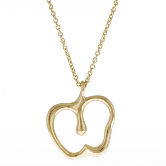 Tiffany & Co. | Jewelry | Tiffany Co Open Apple Necklace 8k Gold Ladies ...